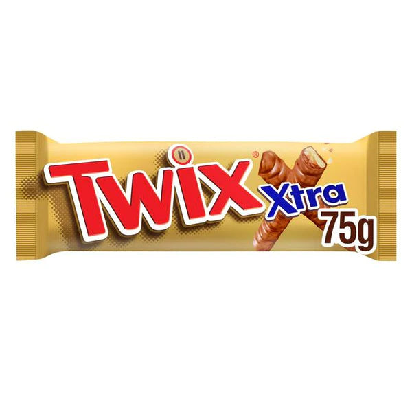 Twix Xtra Salted Caramel Chocolate Biscuit Twin Bars 75g – Union Jack's